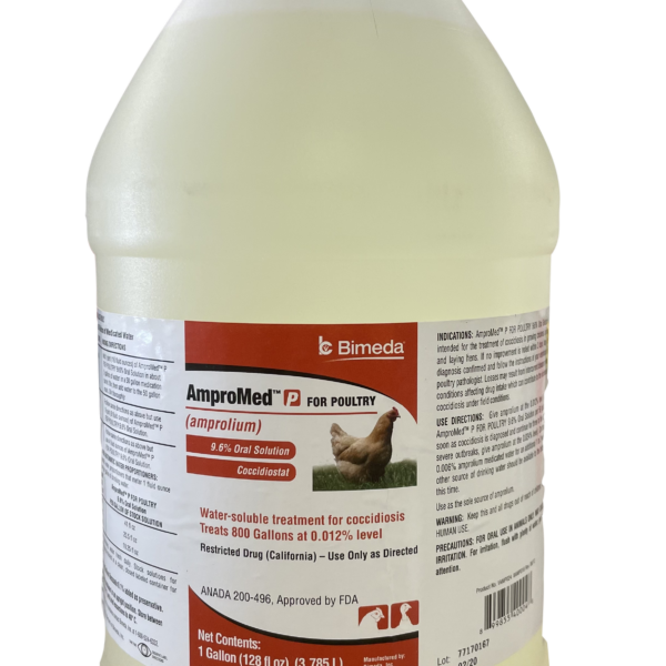 AmproMed™ P for Poultry (amprolium) 9.6% Oral Solution | Clear View Enterprises