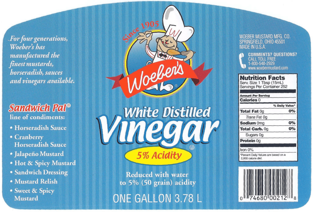 Vinegar White Distilled 5% | Clear View Enterprises